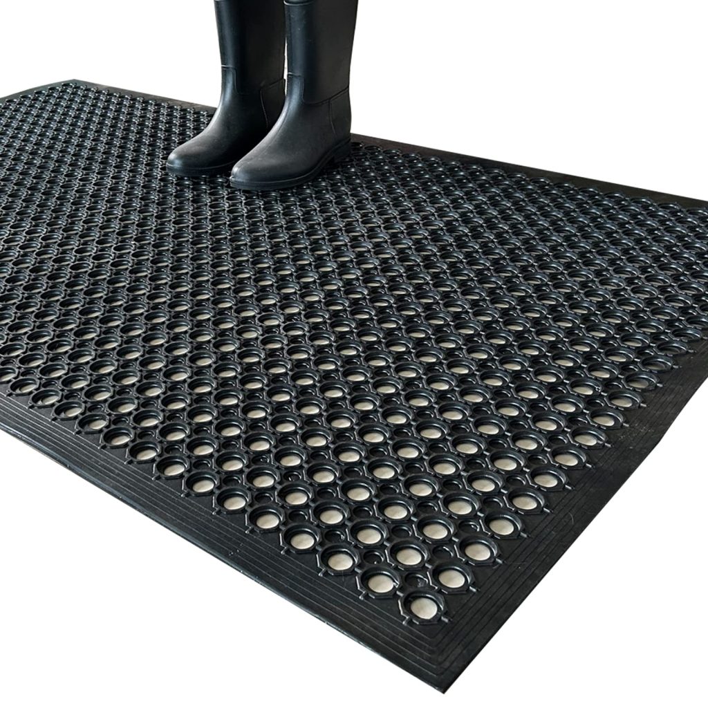 DoorGuard Mat Honeycomb Outdoor Rubber Matting - Rubber Flooring Uk